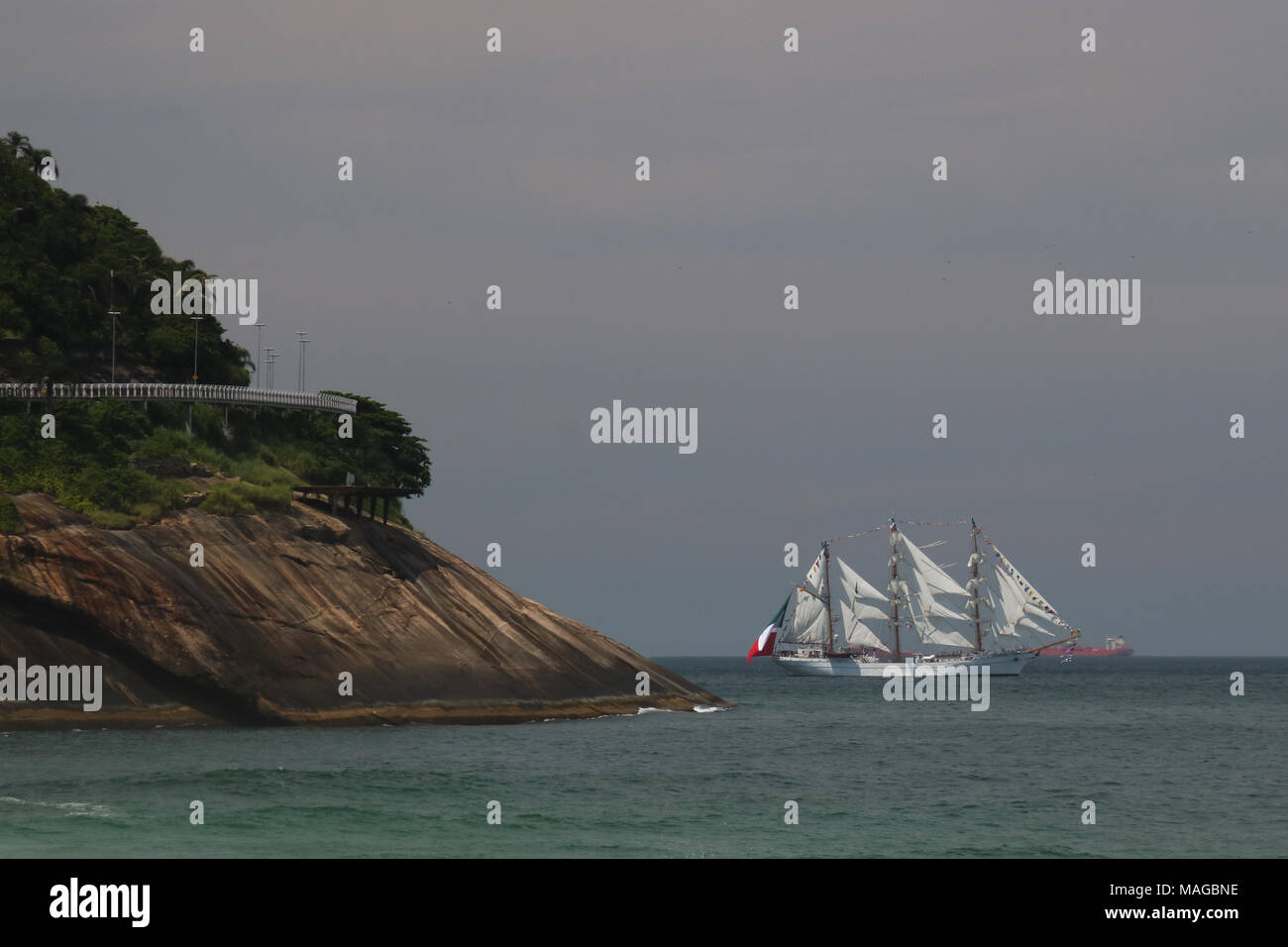 Rio de Janeiro, Brazi. 1st April 2018. Mexican training ship ...