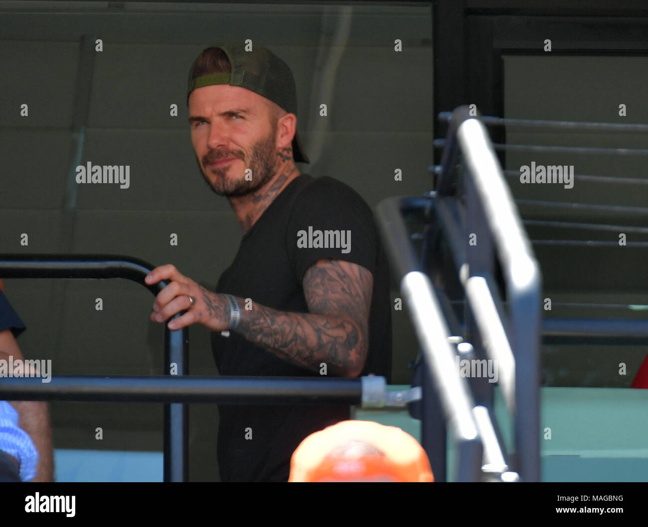 Key Biscayne, FL, USA. 01st Apr, 2018. David Beckham, Victoria Beckham ...