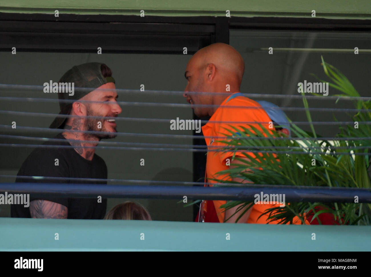 Key Biscayne, FL, USA. 01st Apr, 2018. David Beckham, Victoria Beckham ...