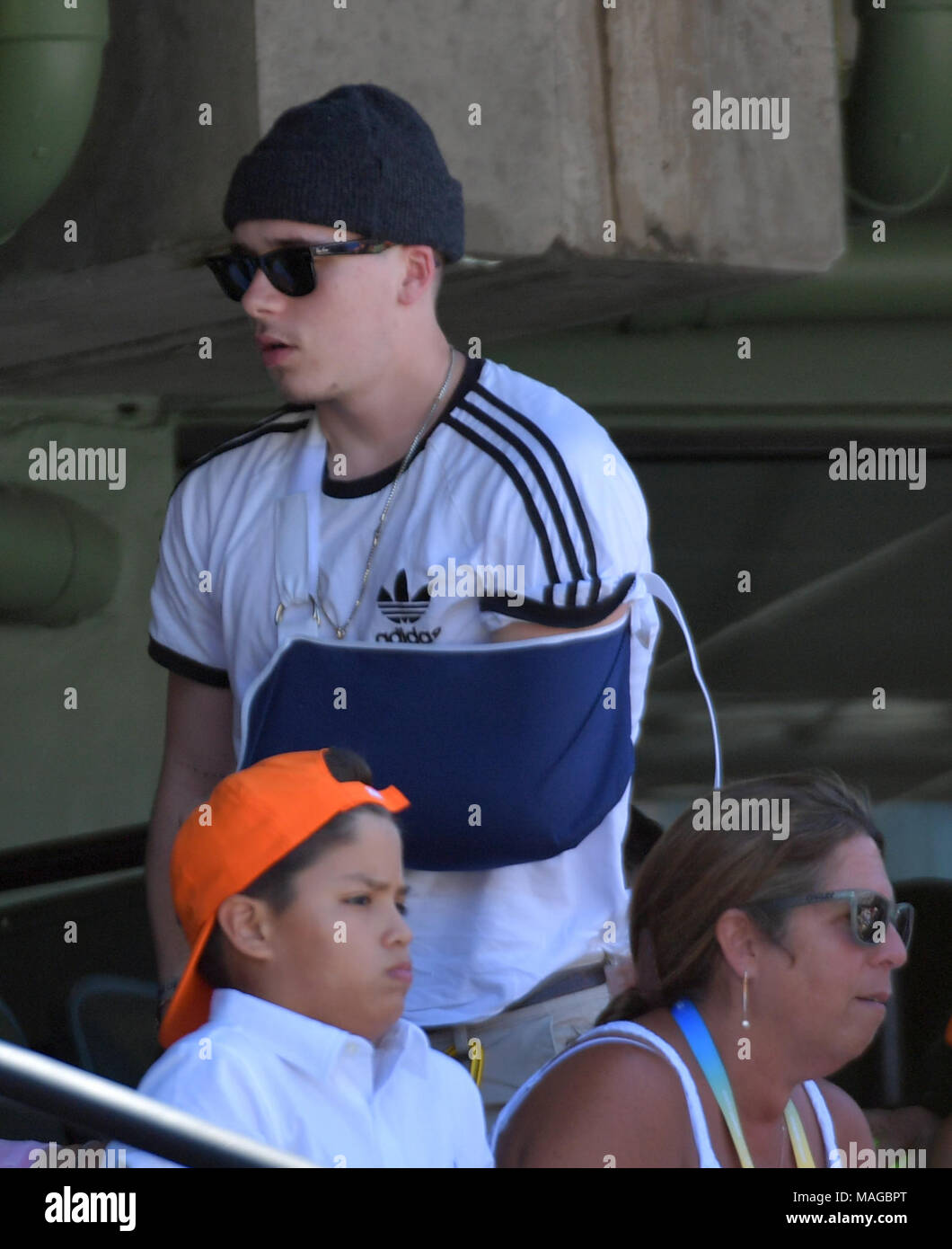 Key Biscayne, FL, USA. 01st Apr, 2018. David Beckham, Victoria Beckham ...