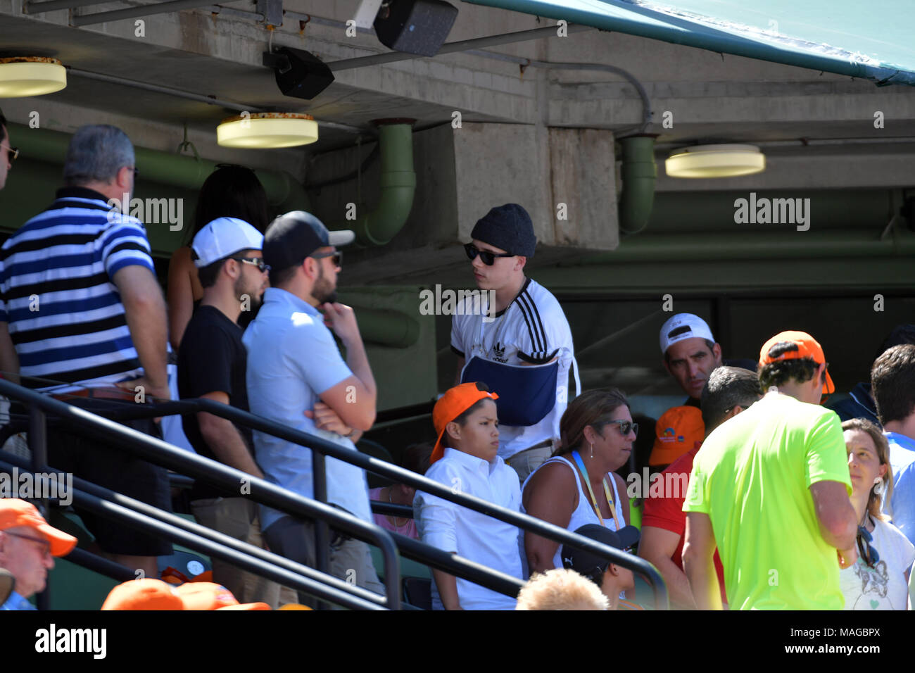 Key Biscayne, FL, USA. 01st Apr, 2018. David Beckham, Victoria Beckham ...