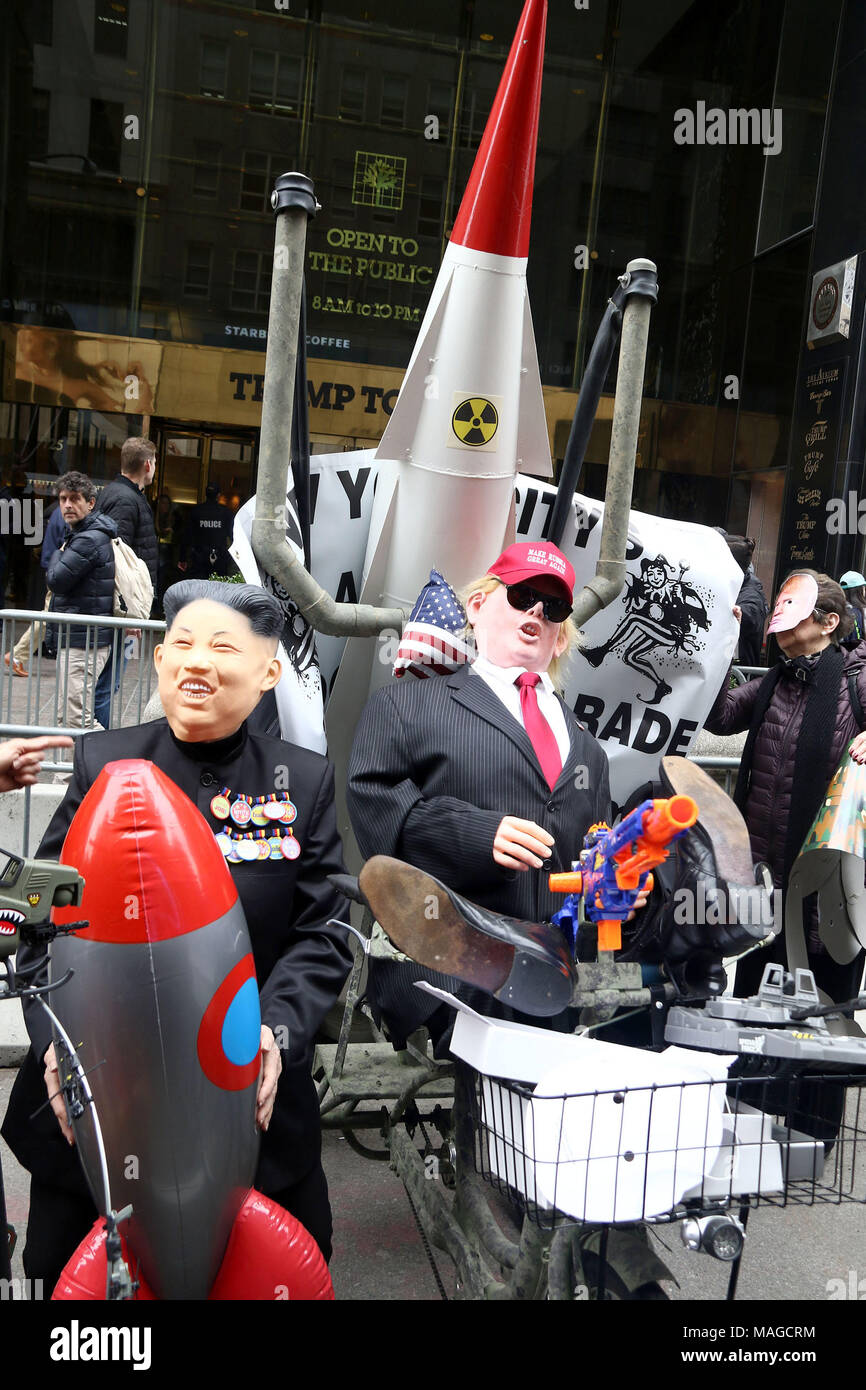 New York City, New York, USA. 1st Apr, 2018. Parade goers dressed in ...
