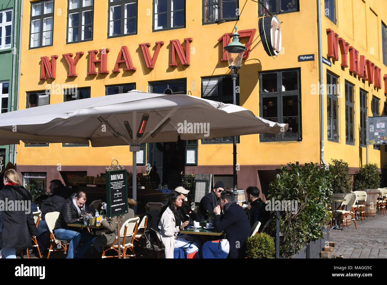 Copenhagen, Denmark. 02 April 2018. Tourists enjoy Spring sunshine on ...