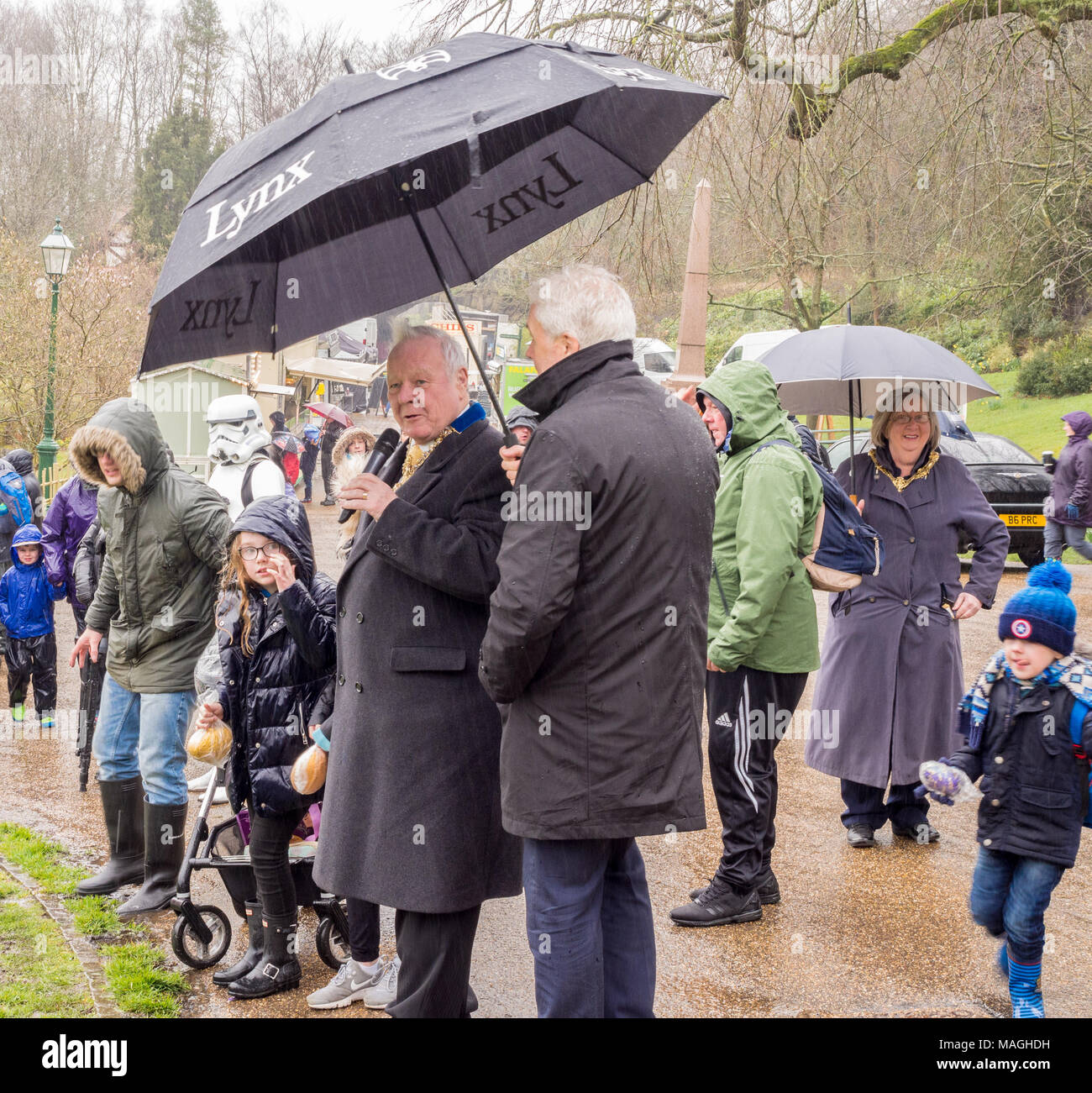 Avenham Park, Lancashire, UK, 2 April 2018. The Mayor or Preston ...