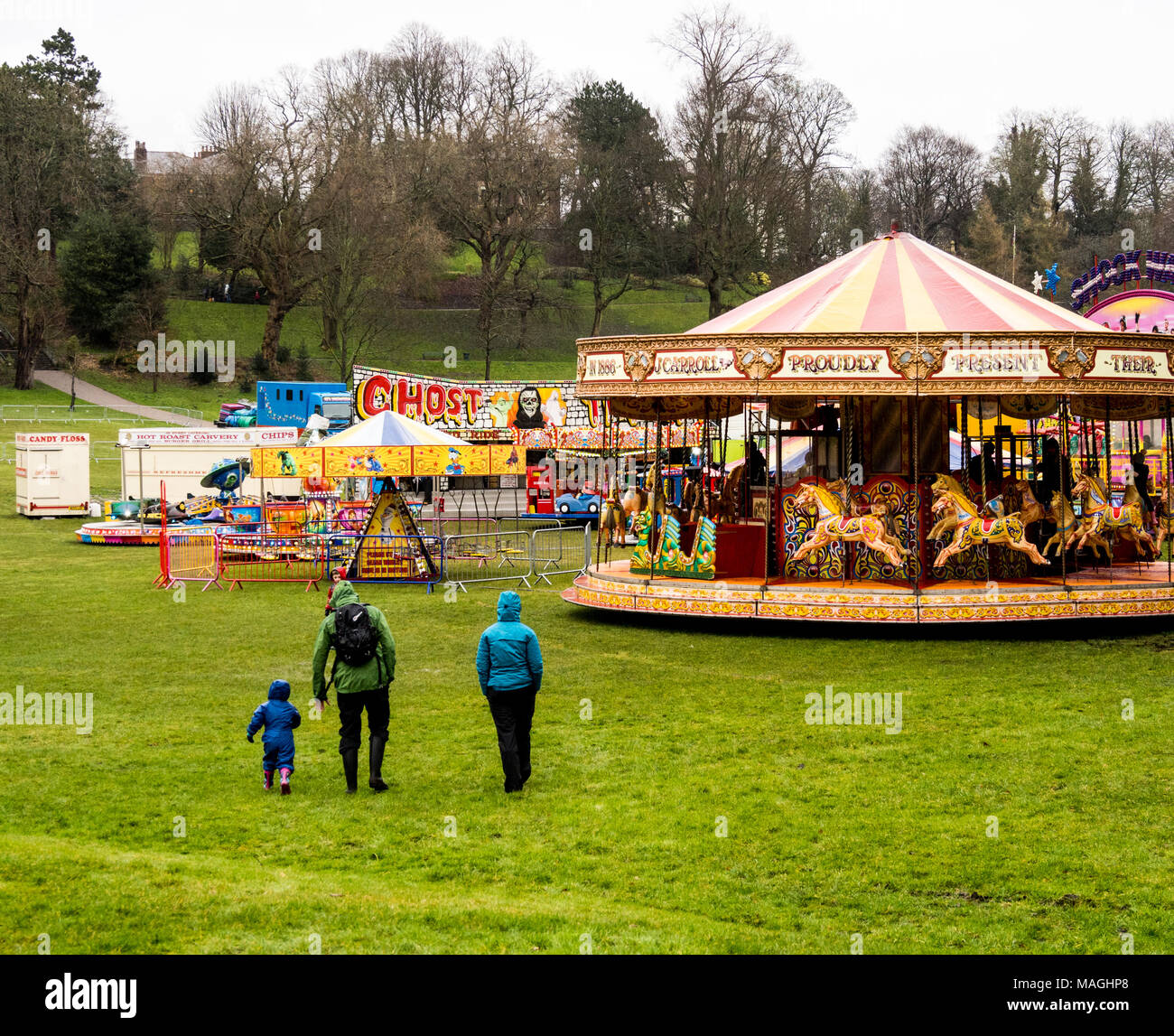 Avenham Park, Lancashire, UK, 2 April 2018. The show must go on at ...