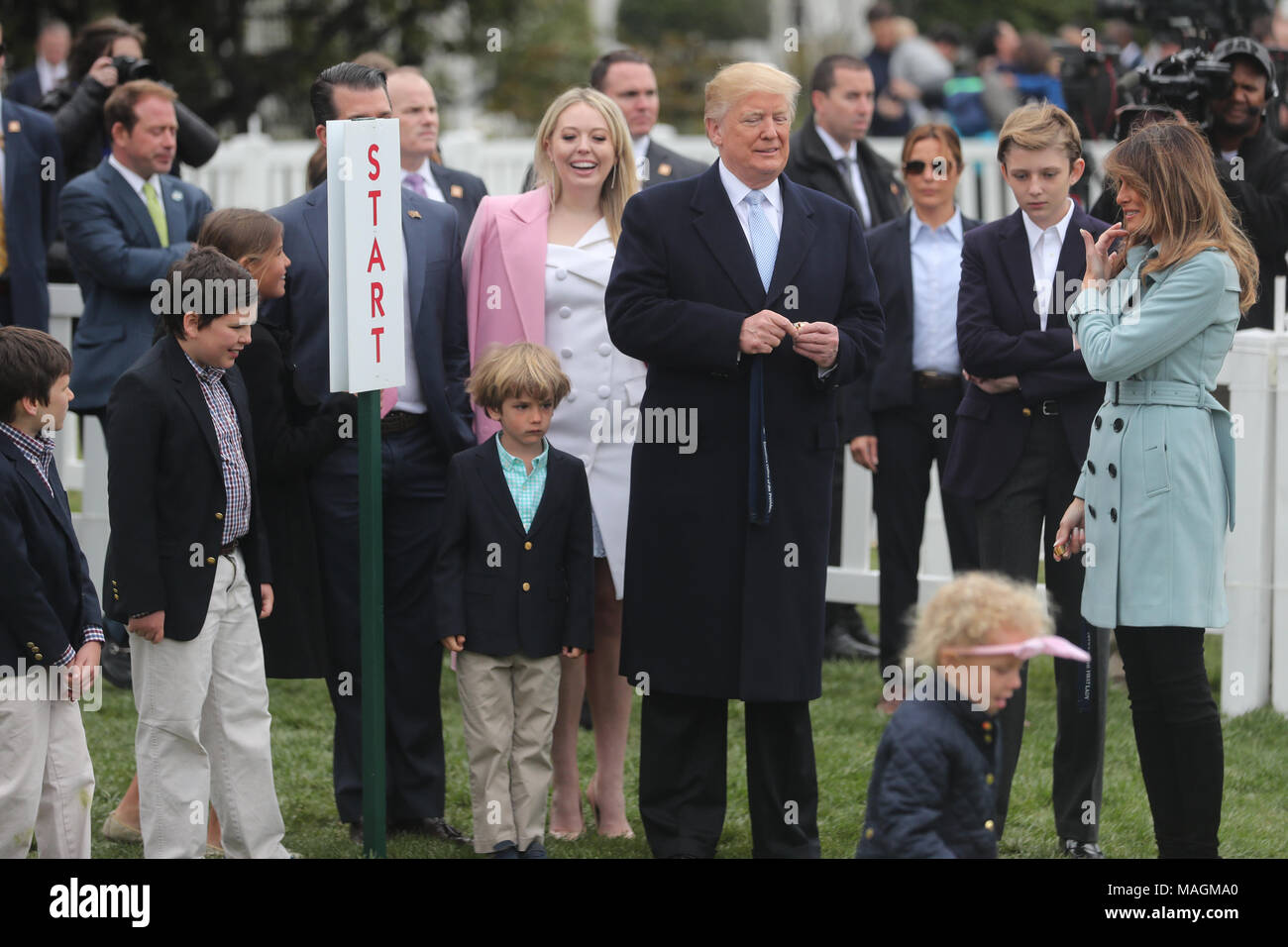 Washington, DC, USA. 2nd Apr, 2018. President Donald Trump, First Lady ...