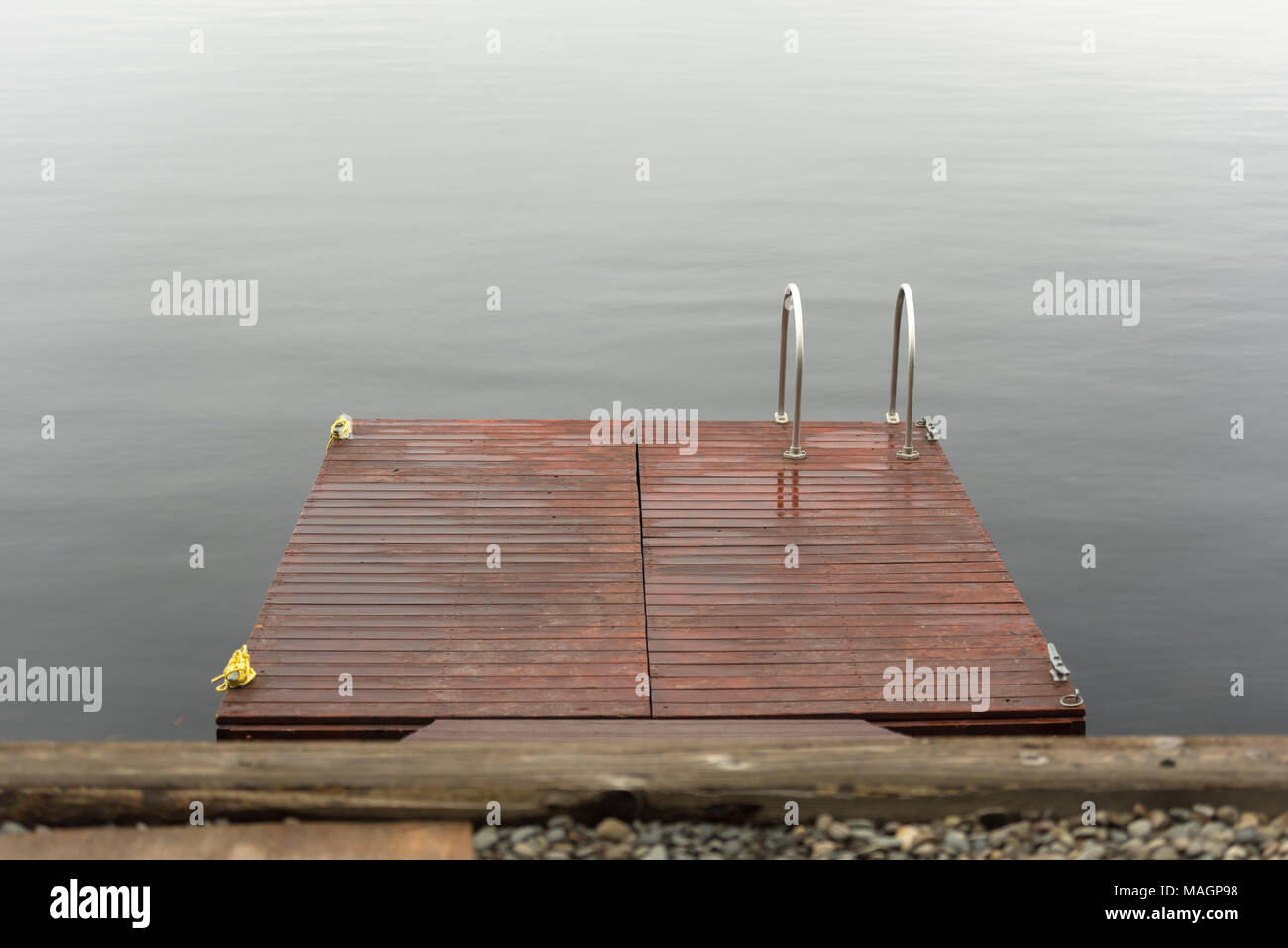 Lake with wood platform hi-res stock photography and images - Alamy