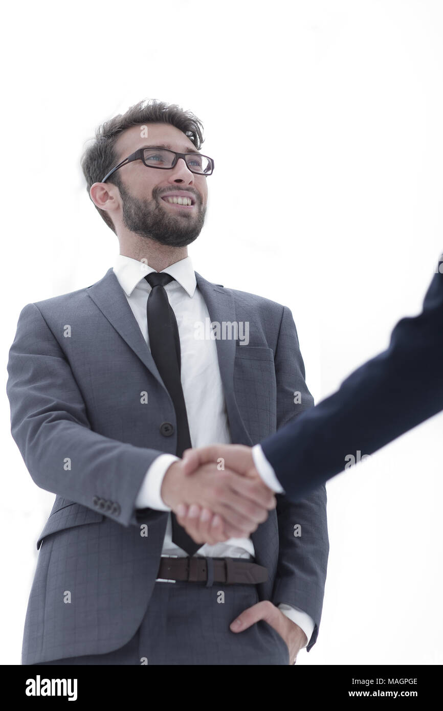 Bussines hand shaking will show succesful cooperation Stock Photo - Alamy