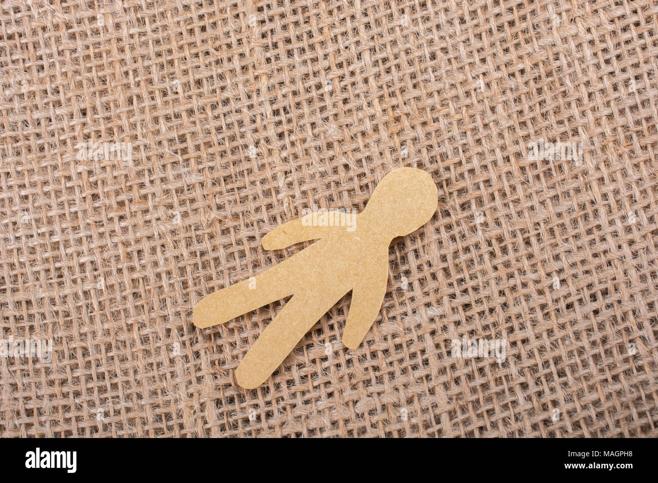 Man shape cut out of paper in the view Stock Photo - Alamy