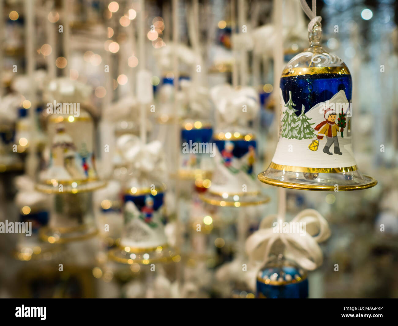 Christmas glass bells Stock Photo - Alamy
