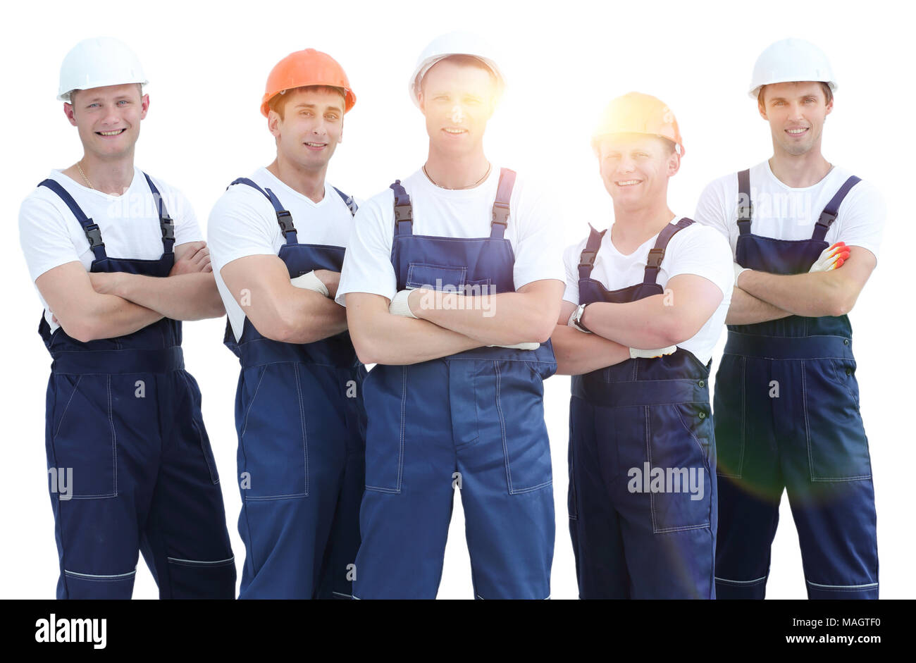 Professional workers moving service Cut Out Stock Images & Pictures - Alamy
