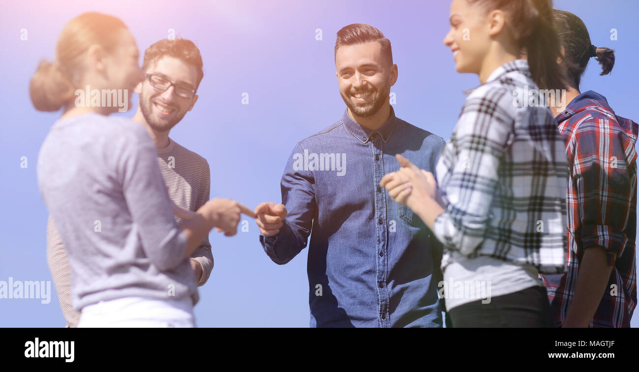 group of students discussing their problems Stock Photo - Alamy