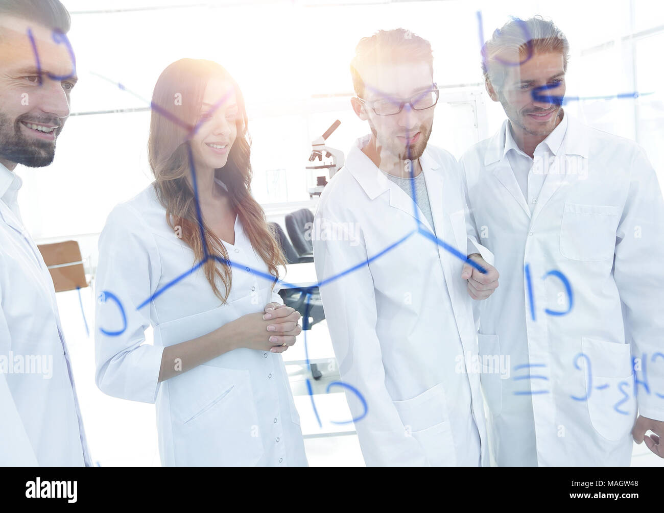 group of laboratory employees Stock Photo - Alamy