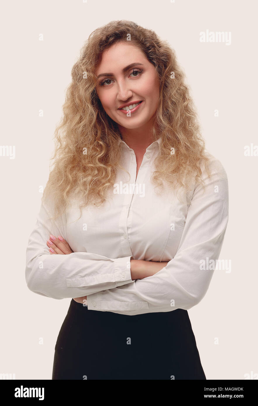 Portrait blonde business assistant manager hi-res stock photography and ...