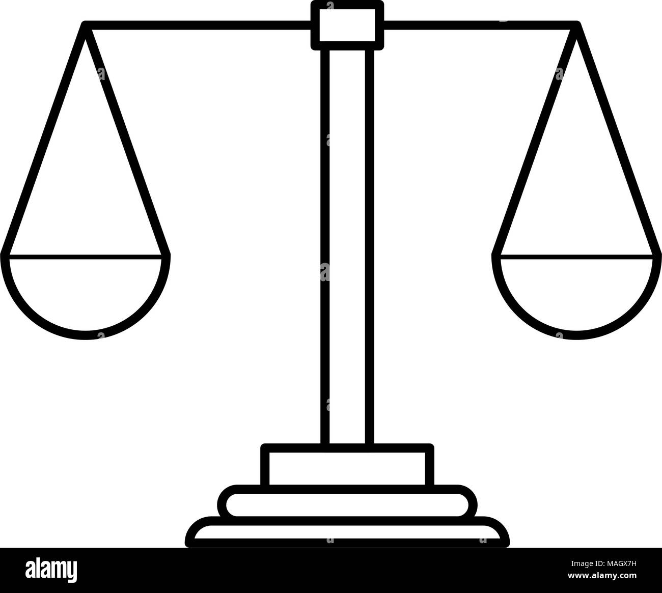 weight scale justice icon vector illustration design Stock Vector Image ...