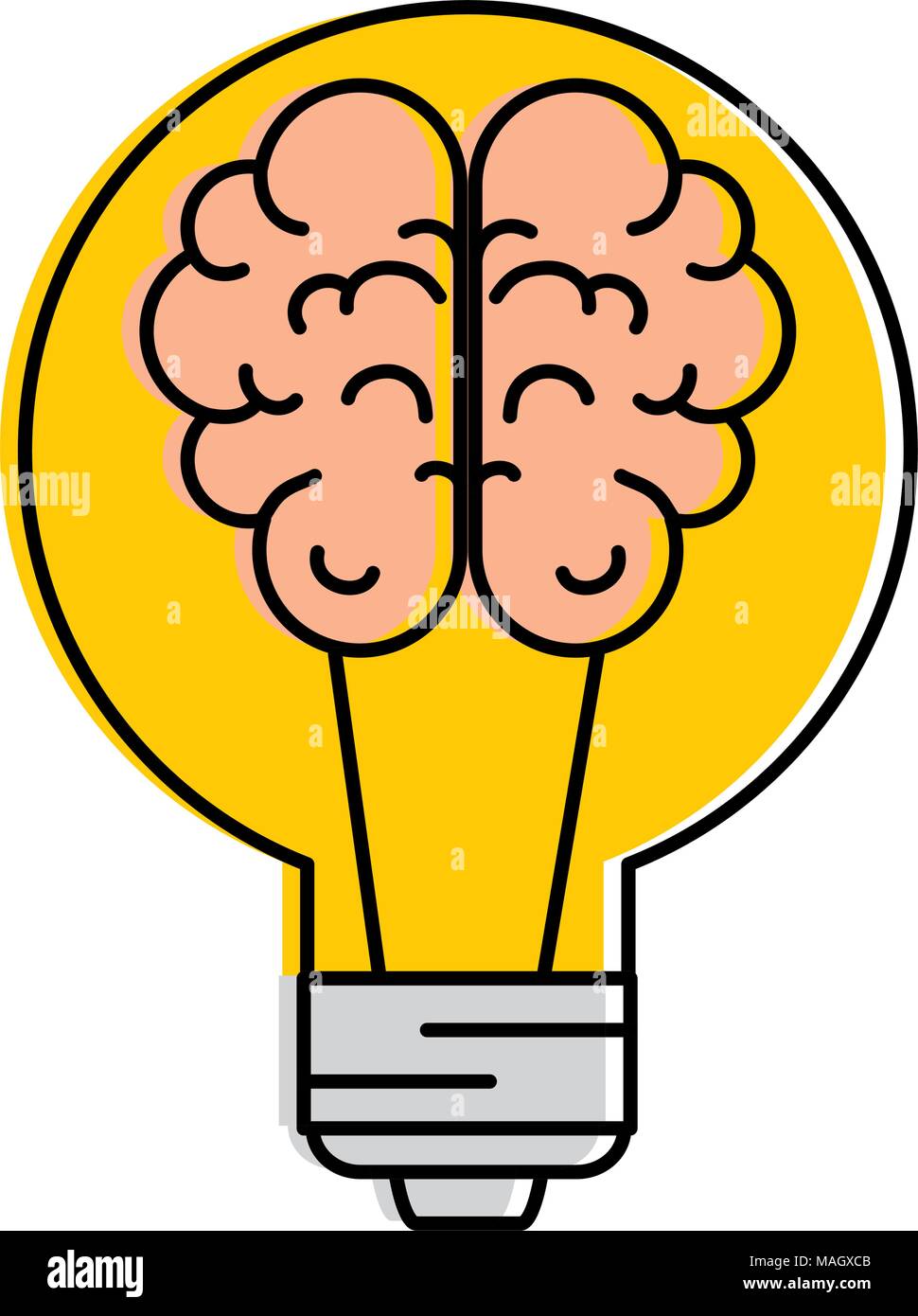 Brain Bulb Vector