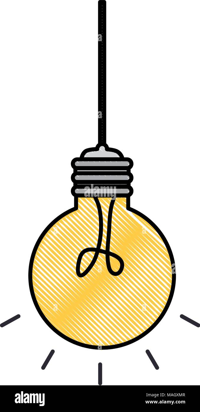 bulb light hanging idea icon vector illustration design Stock Vector ...