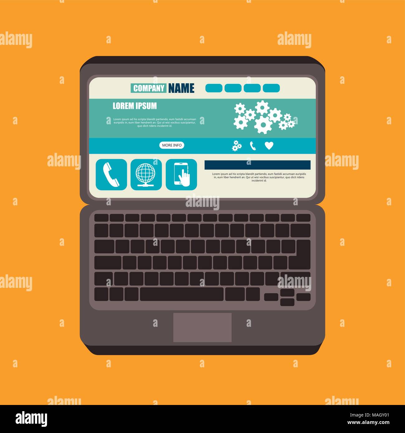 Responsive and technology design, vector illustration eps 10 graphic ...