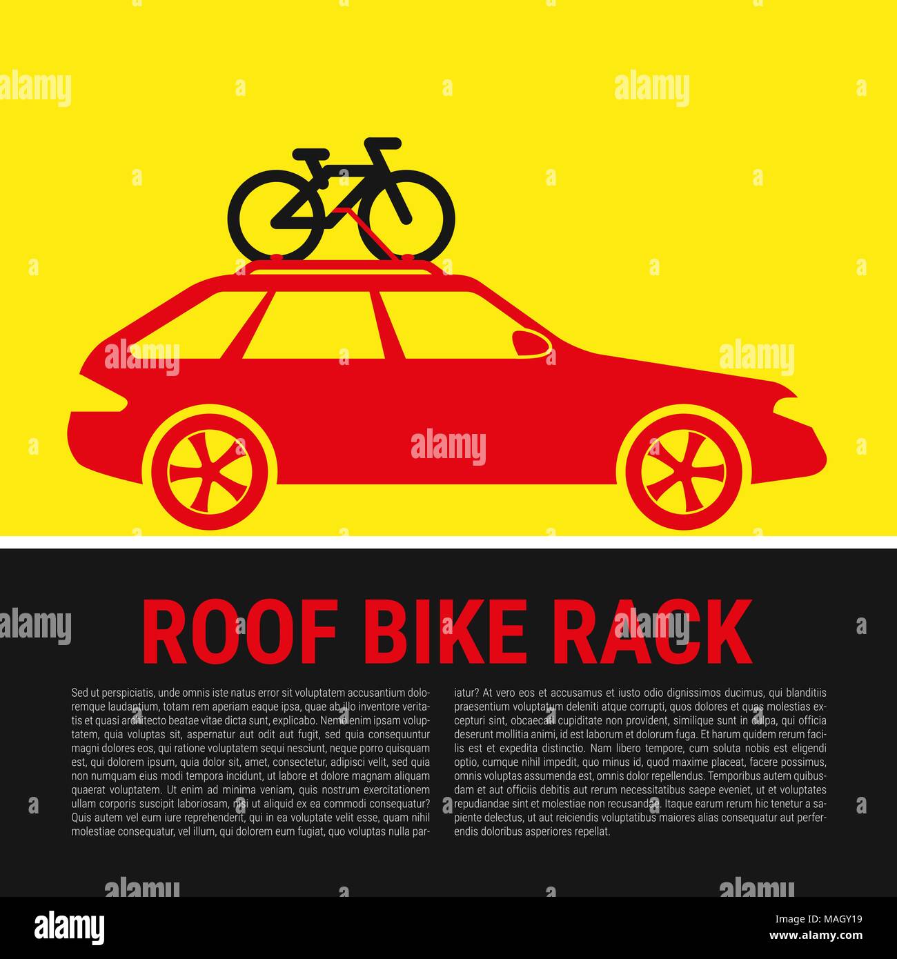 Roof Bike Rack. Bicycle Rack Silhouette Illustration Stock Vector Image ...