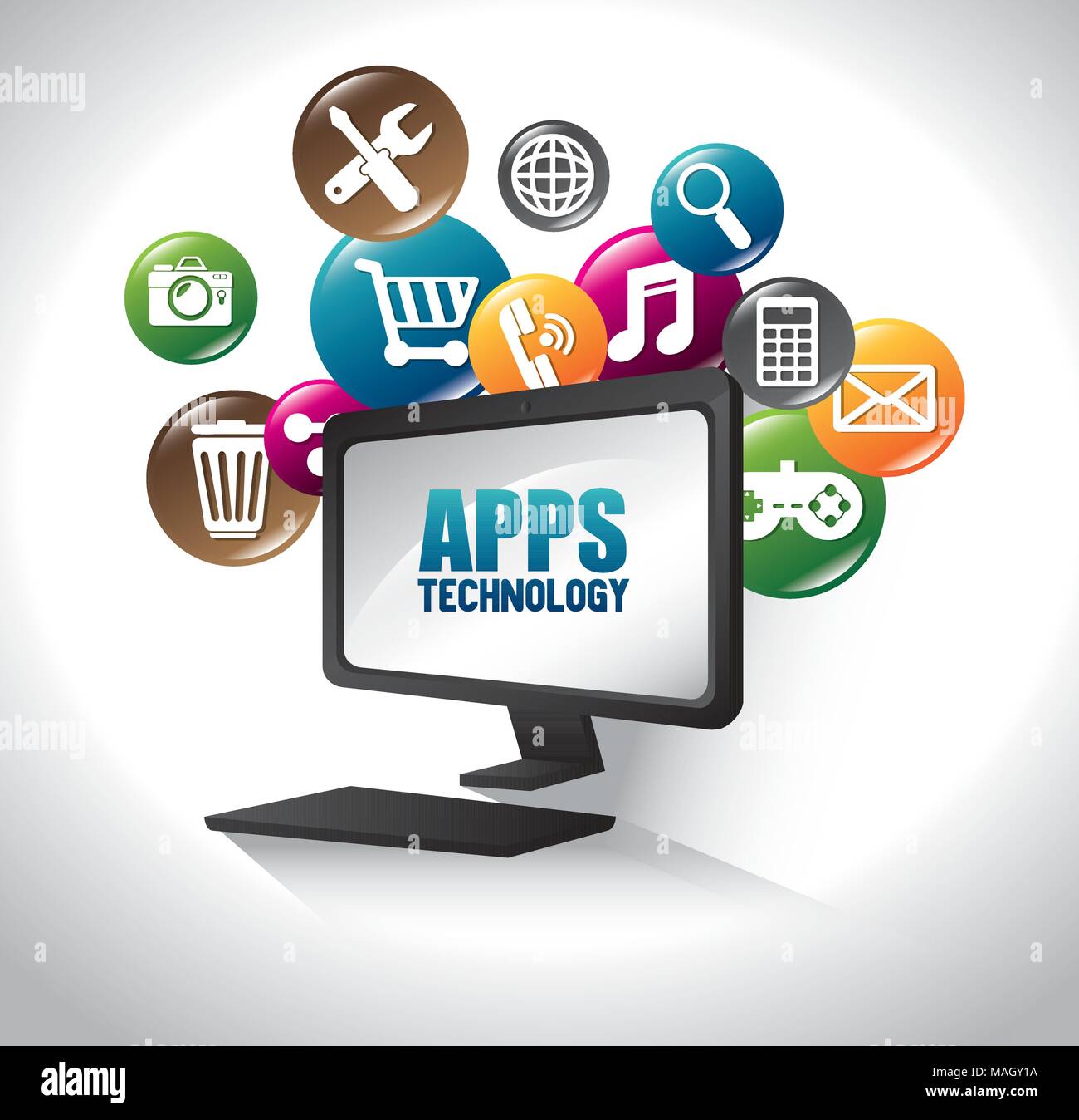 Responsive web and technology design, vector illustration eps 10 ...