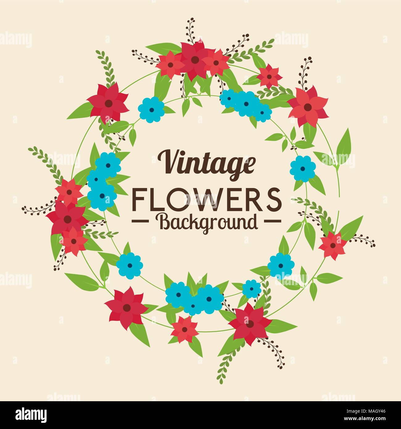 Flowers and floral colorful design, vector illustration Stock Vector ...