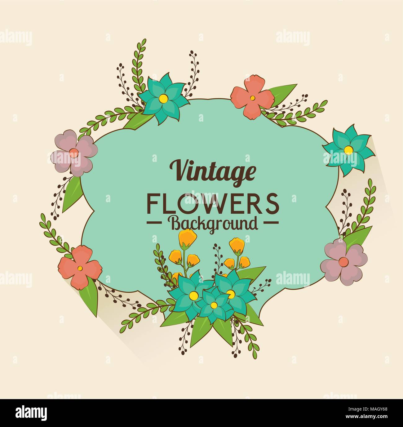 Flowers and floral colorful design, vector illustration Stock Vector ...