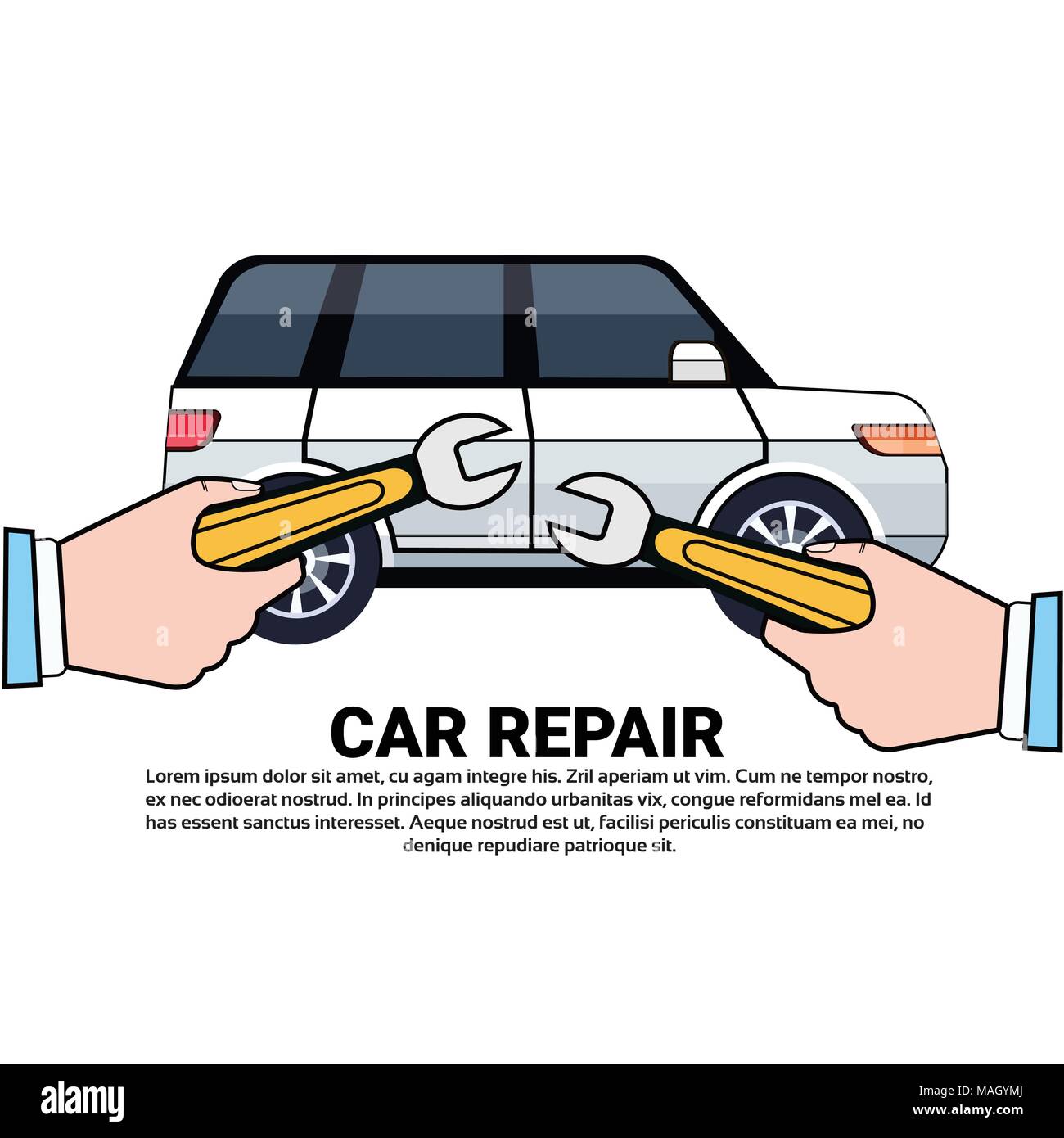 Car repair workshop Stock Vector Images - Alamy