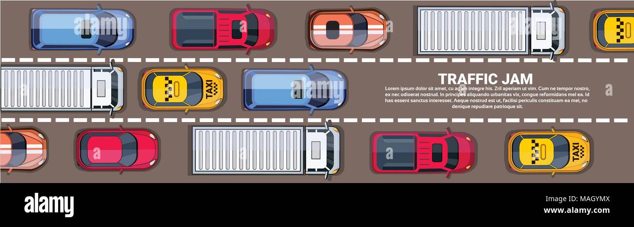Too many cars on road Stock Vector Images - Alamy