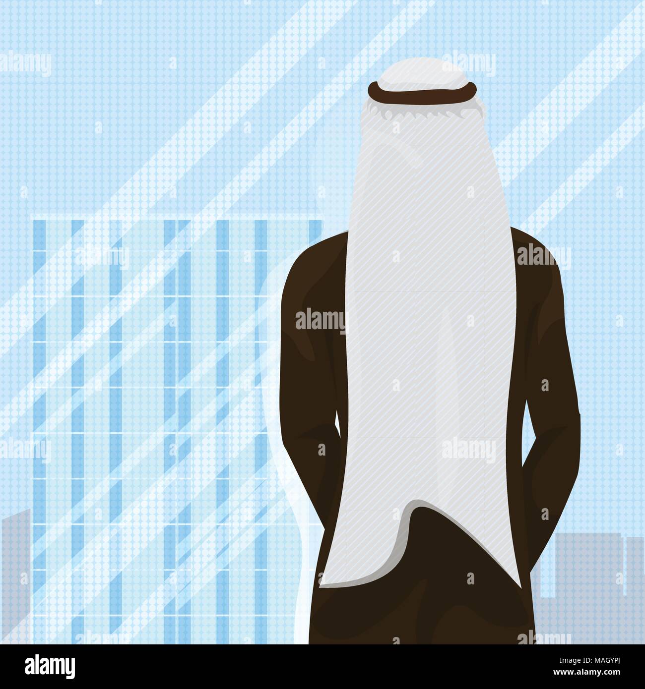 Arabic man back view Stock Vector Images - Alamy