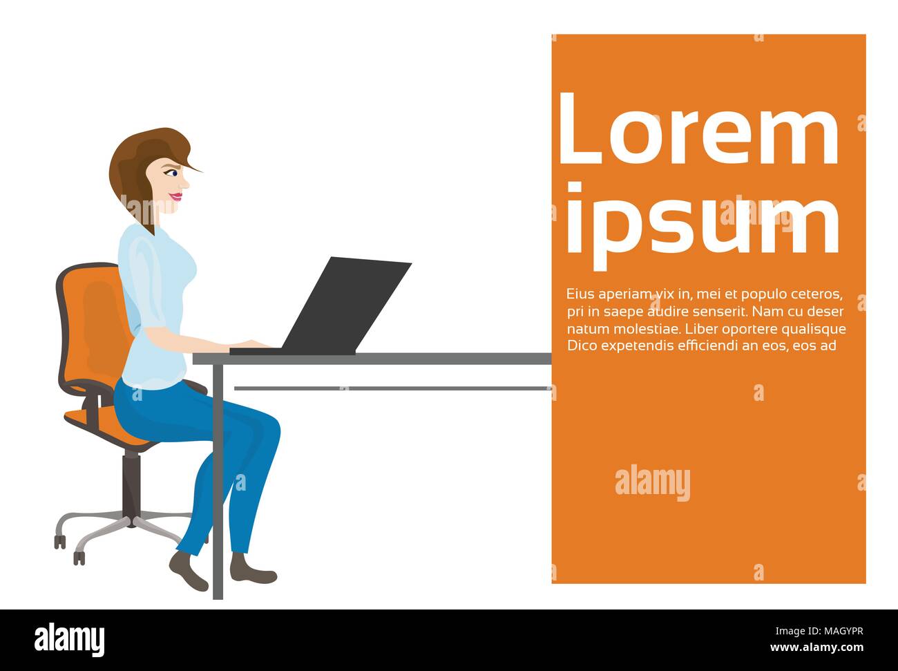 Lady woman secretary Stock Vector Images - Alamy