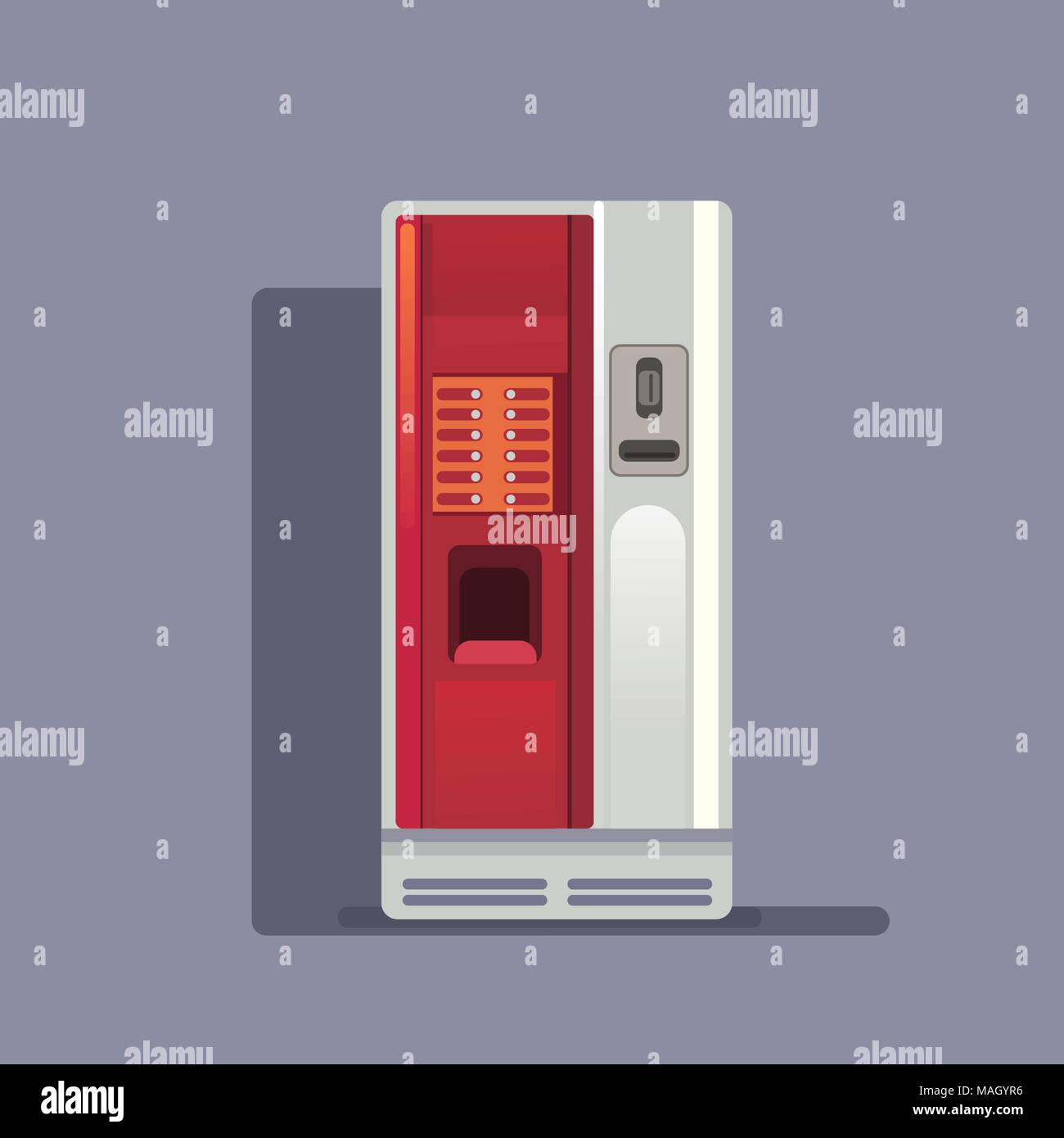 Coffee Vending Machine Realistic On Grey Background Isolated Stock ...