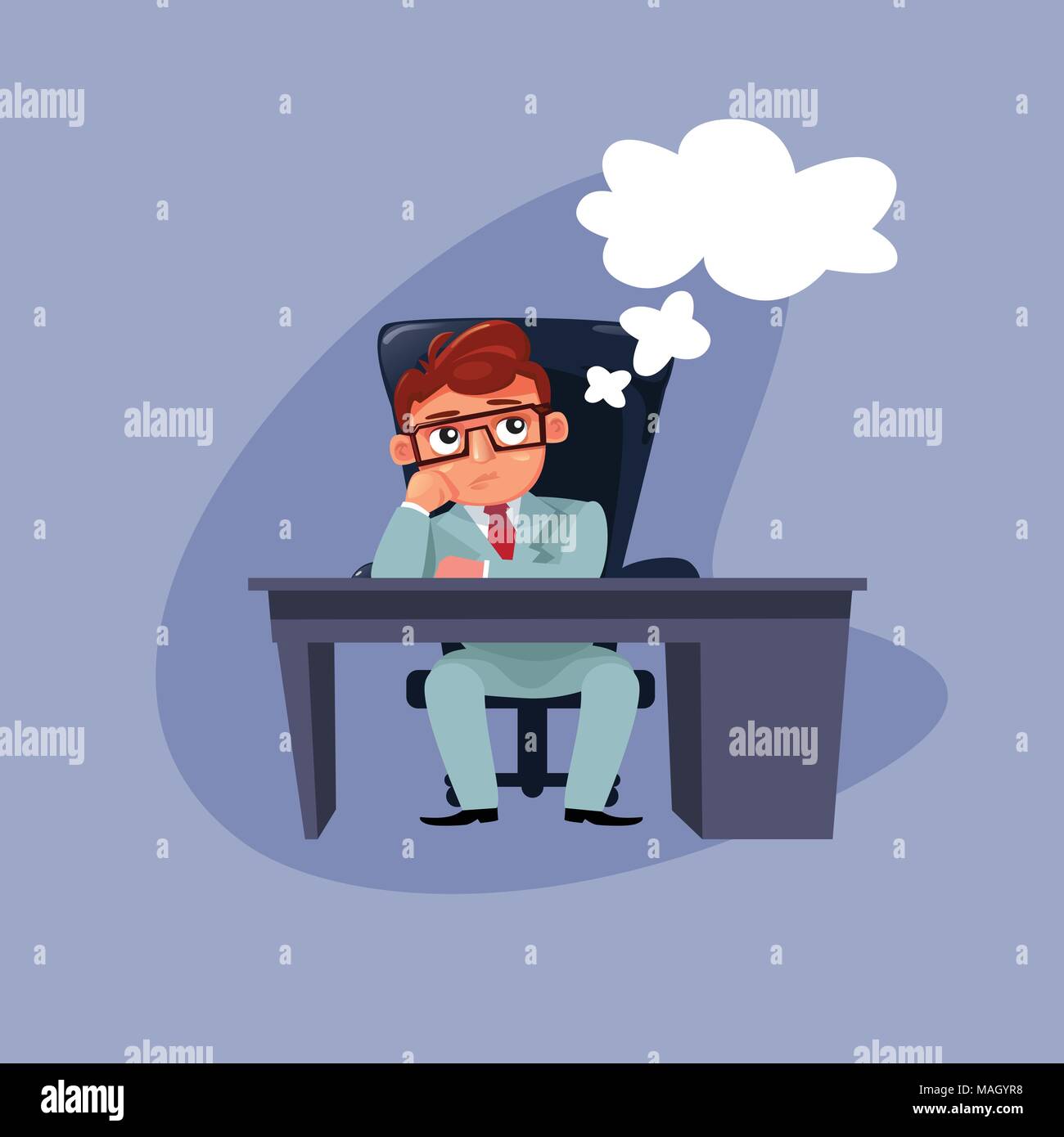 Business Man Thinking Animation