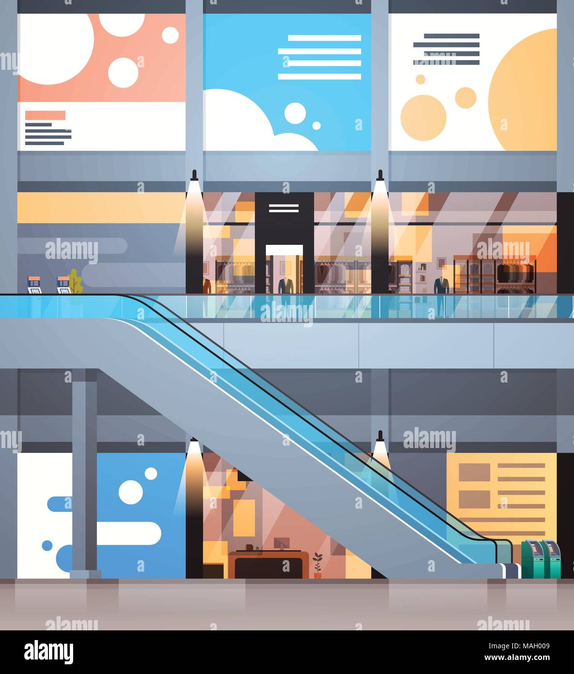 Indoor market scene Stock Vector Images - Alamy