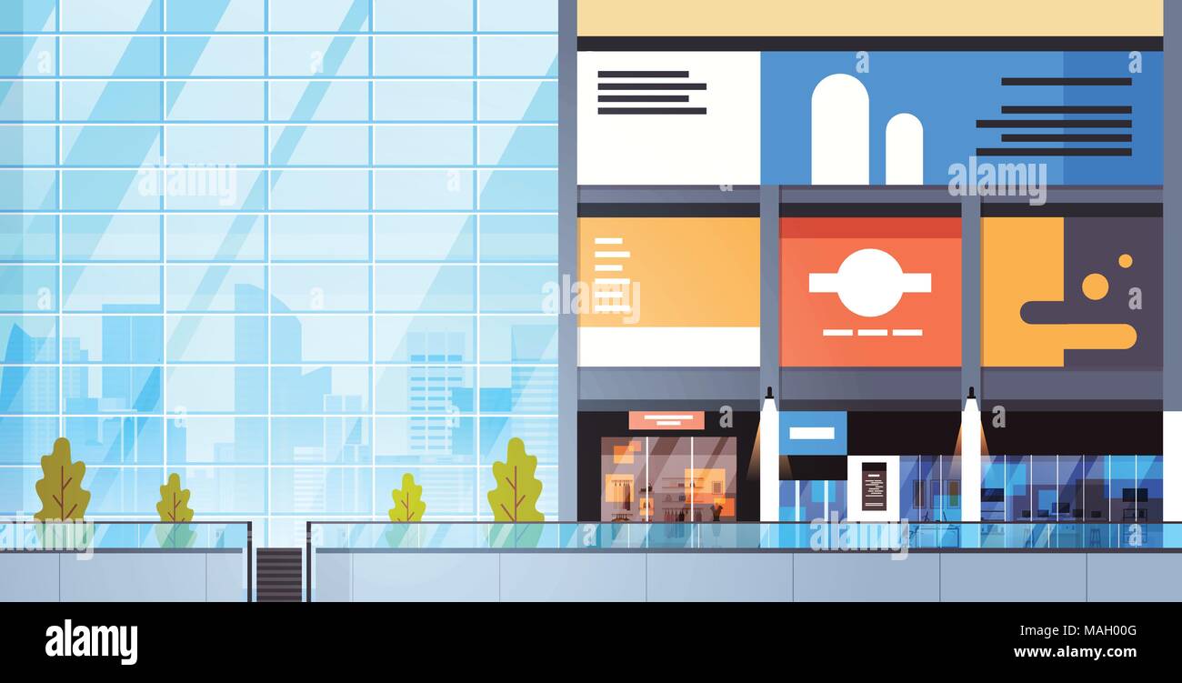 Store interior empty shopping Stock Vector Images - Alamy