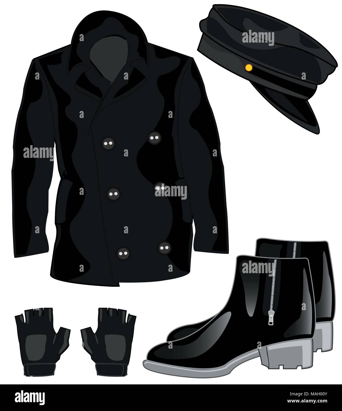 Coat buttons cap Stock Vector Images - Alamy