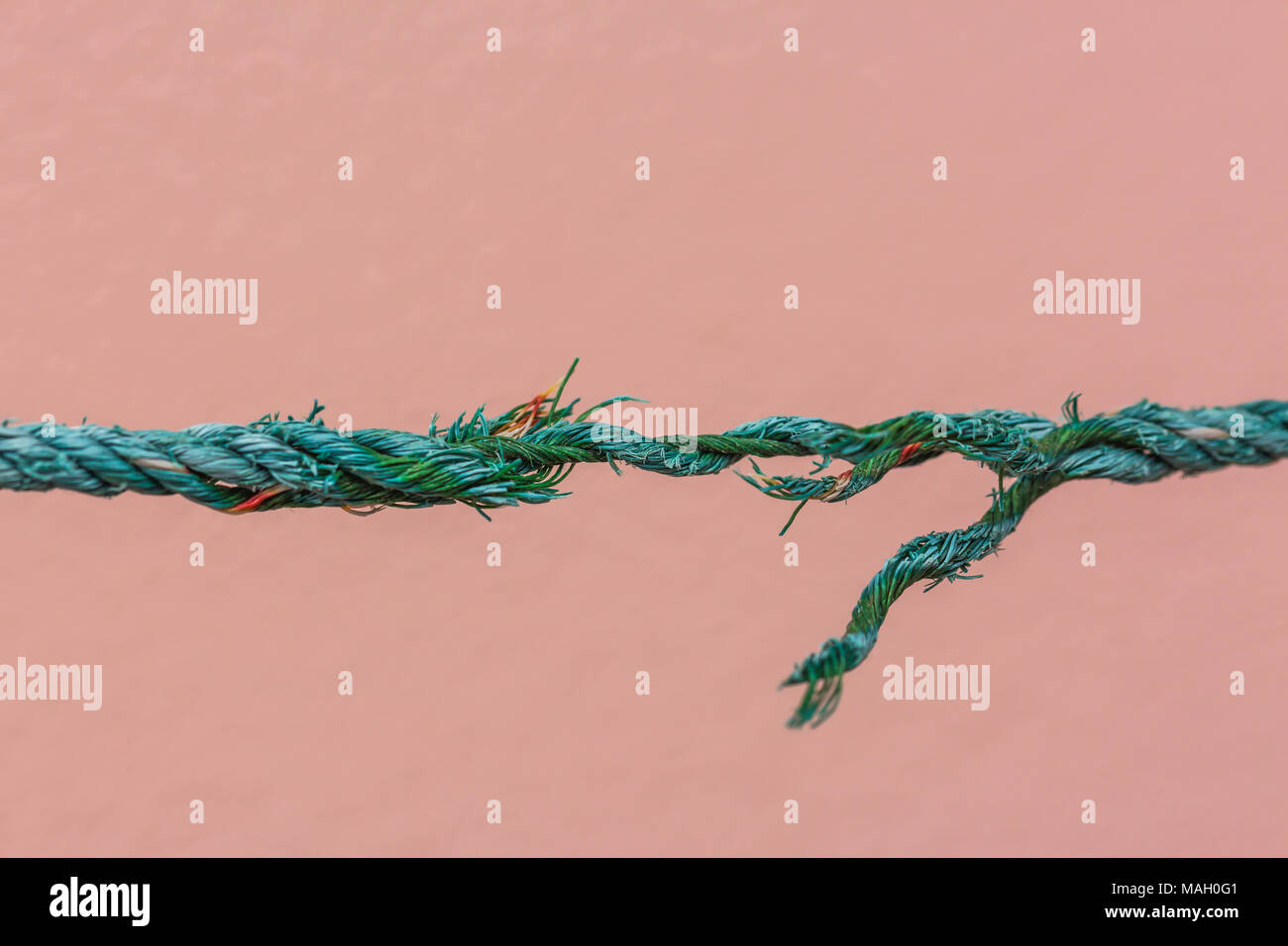 Nylon rope is about to break Stock Photo - Alamy