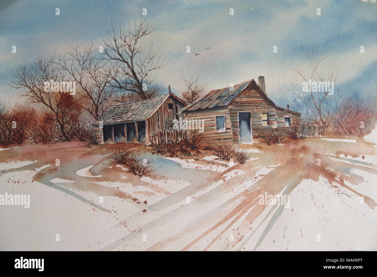 Old Ranch House Stock Photo - Alamy