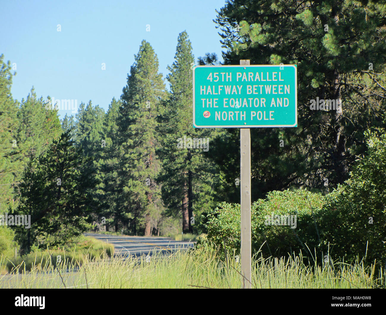 45th Parallel in Central Oregon Stock Photo - Alamy