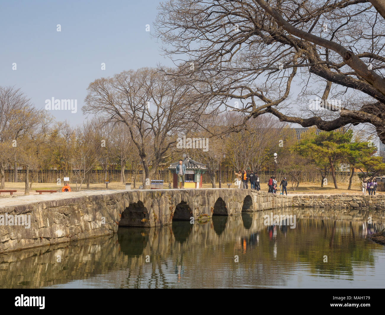 Namwon, South Korea - March 25, 2018 : Scenery of Gwanghalluwon Garden ...