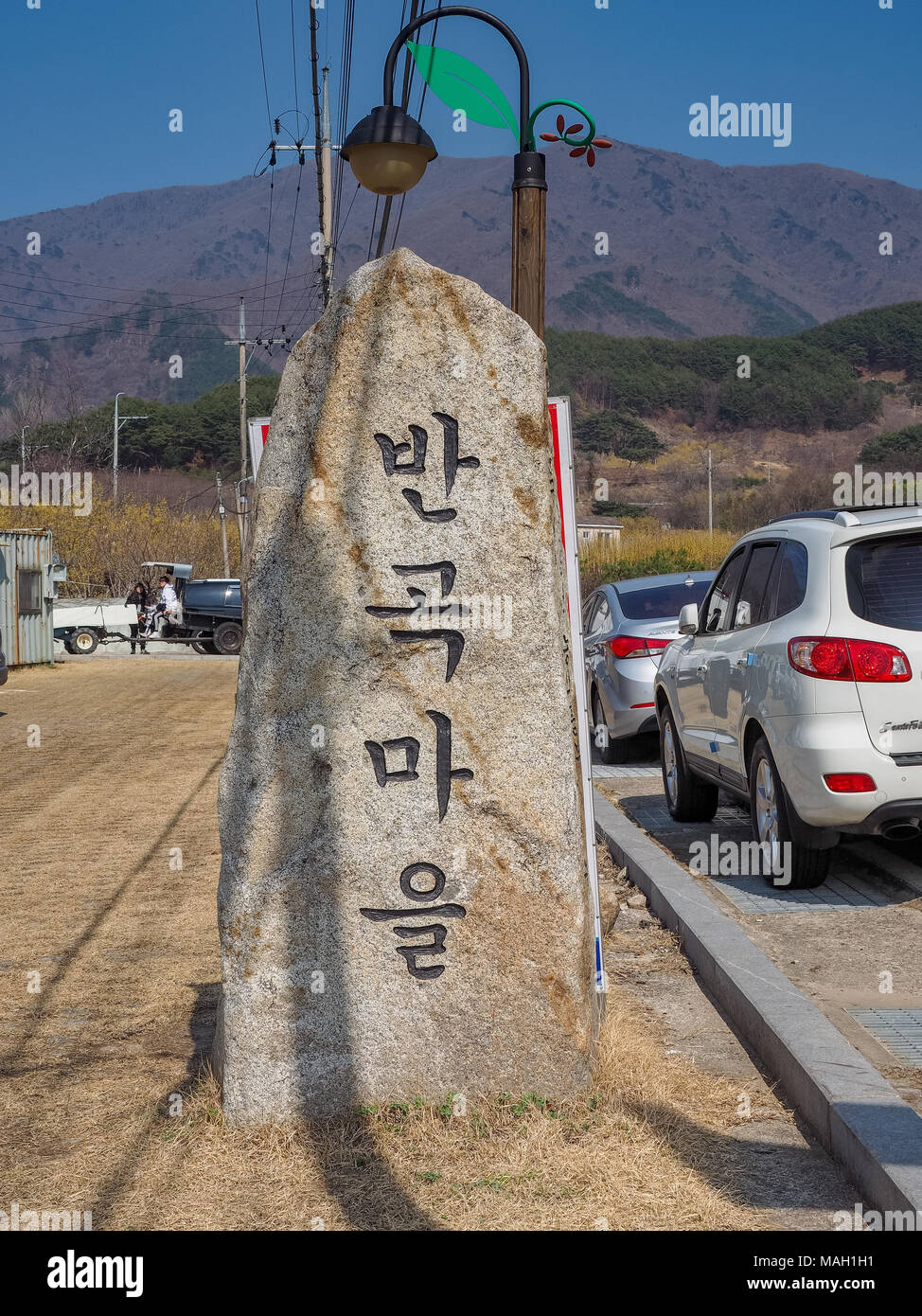 Gurye, South Korea - March 26, 2018 : Scenery of Cornus officinalis ...