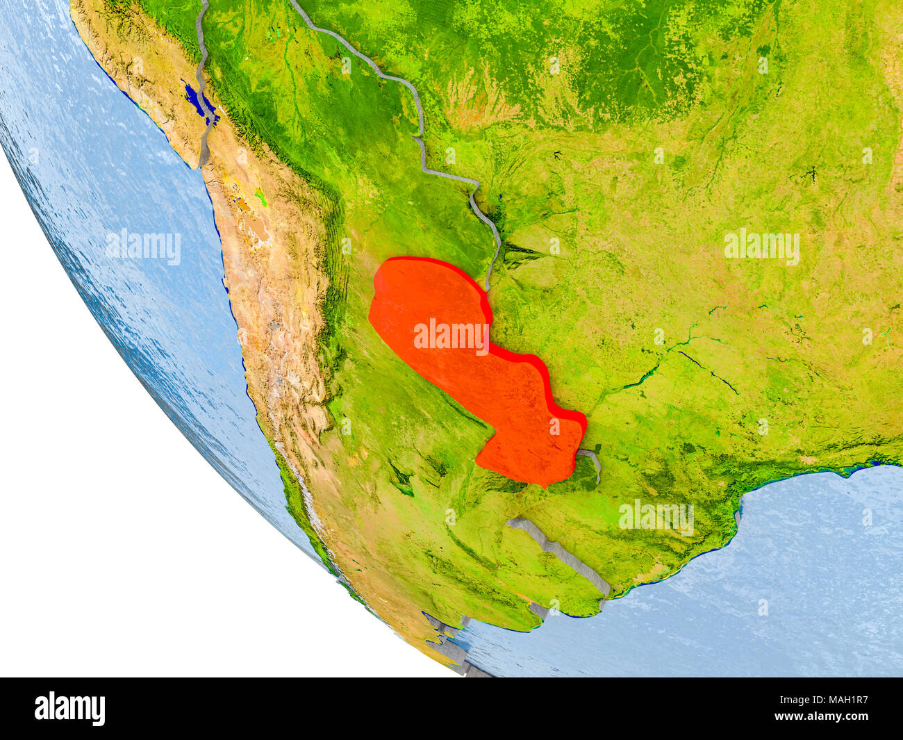 Paraguay Globe Maps Of Paraguay | Collection Of Maps Of Paraguay