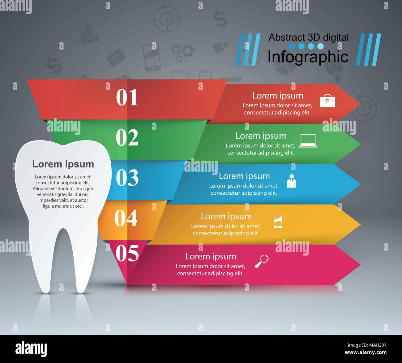Business Infographics. Tooth icon Stock Vector Image & Art - Alamy