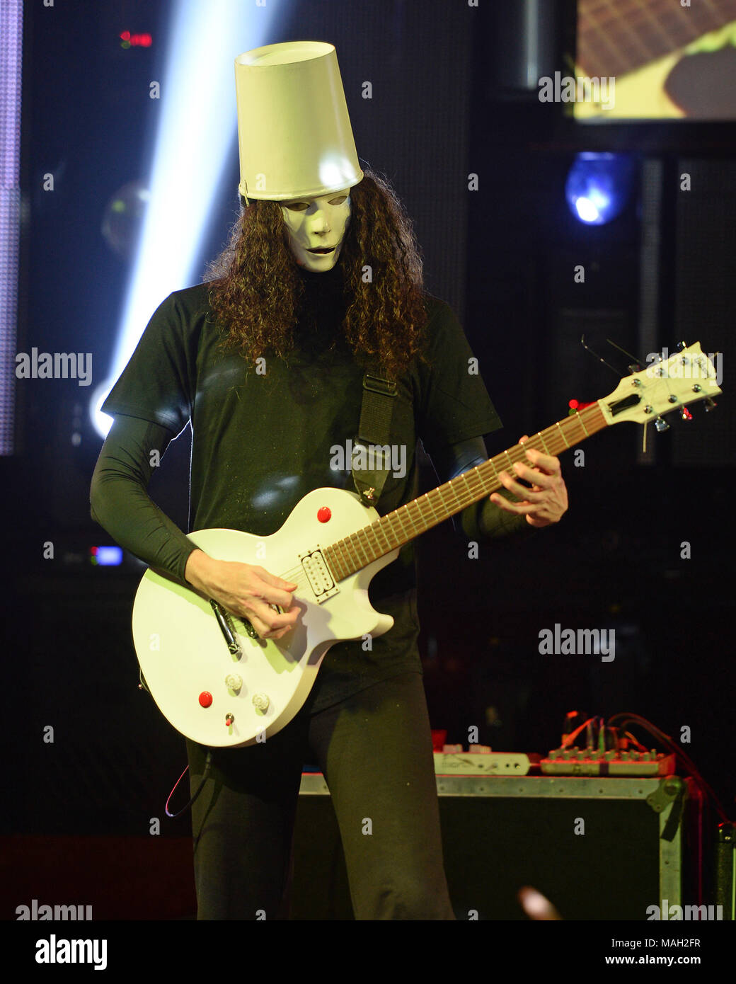 Brian patrick carroll aka buckethead performs at the culture room hi-res stock photography and ...