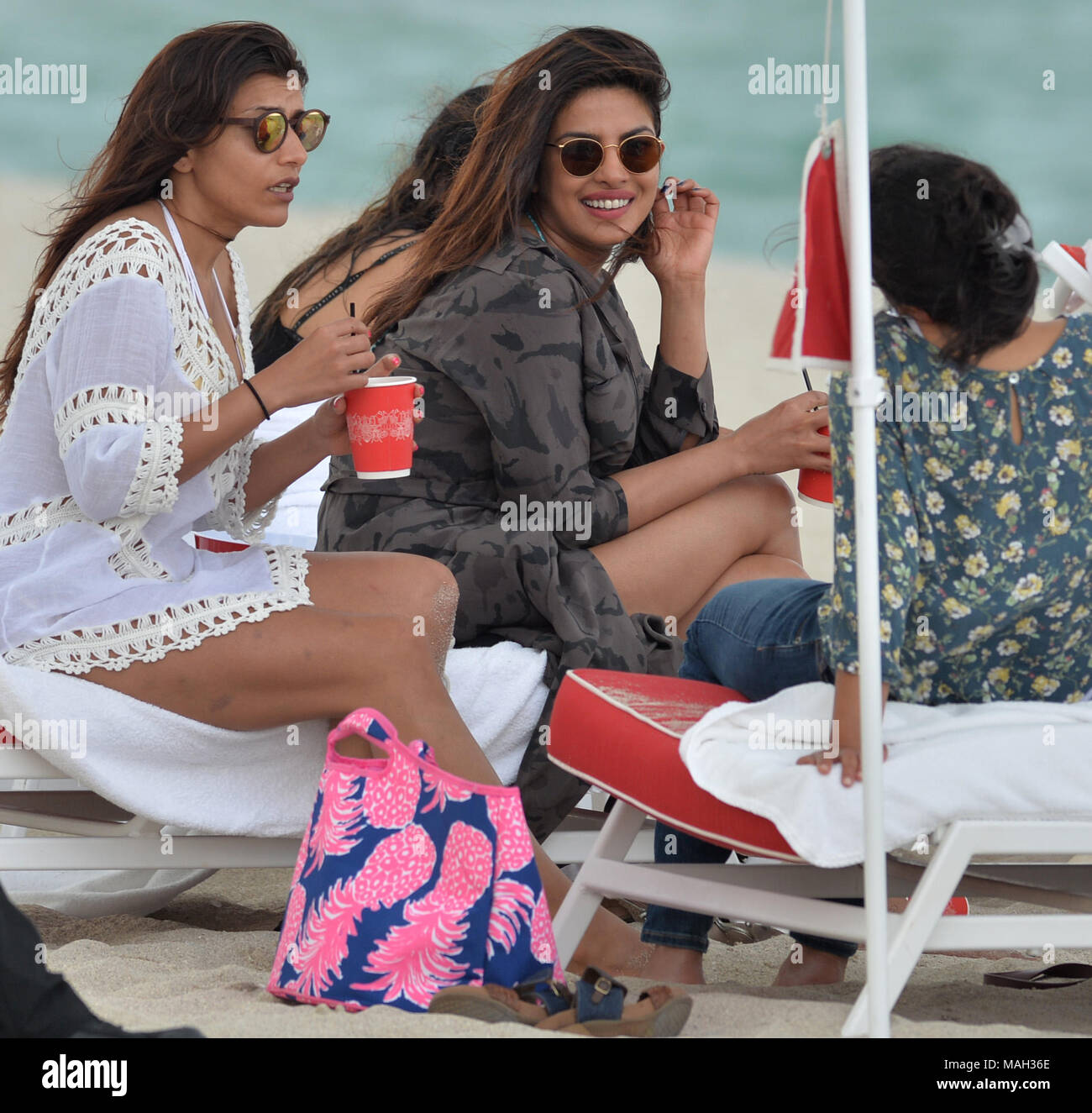 MIAMI BEACH, FL - MAY 14: Priyanka Chopra on Miami Beach on Mother's ...