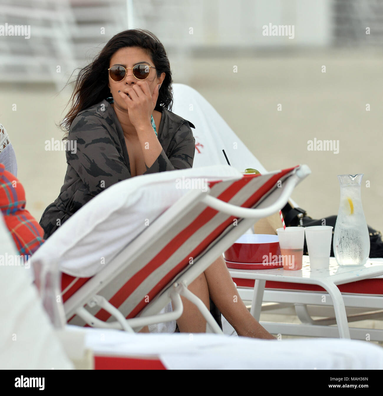 MIAMI BEACH, FL - MAY 14: Priyanka Chopra on Miami Beach on Mother's ...