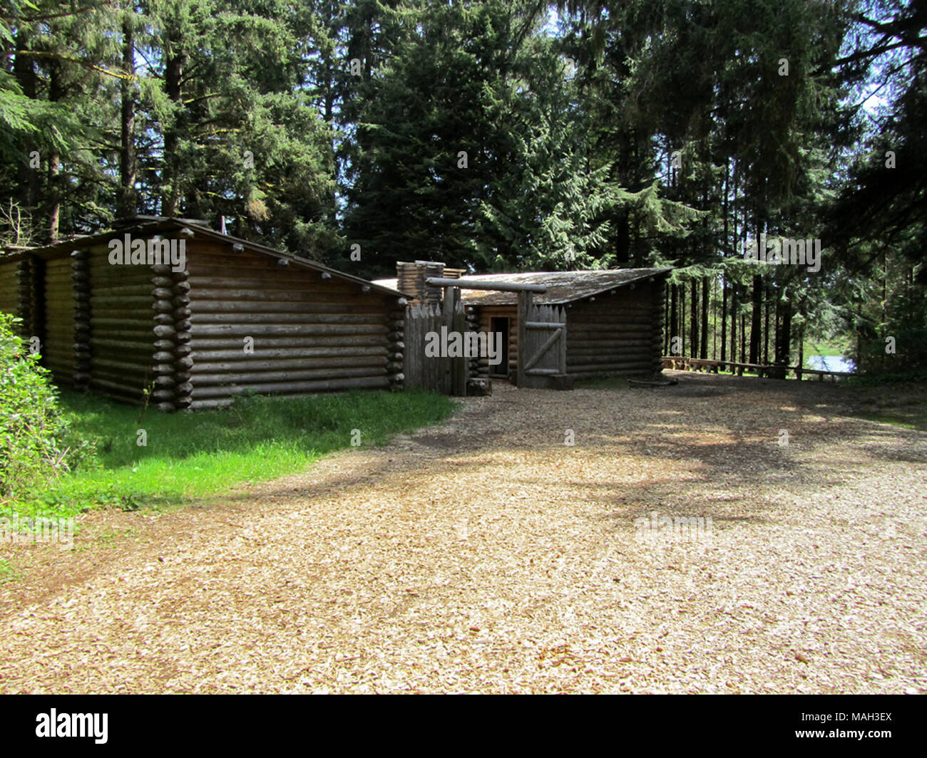 Fort Clatsop at Pacific Coast In Oregon Stock Photo - Alamy