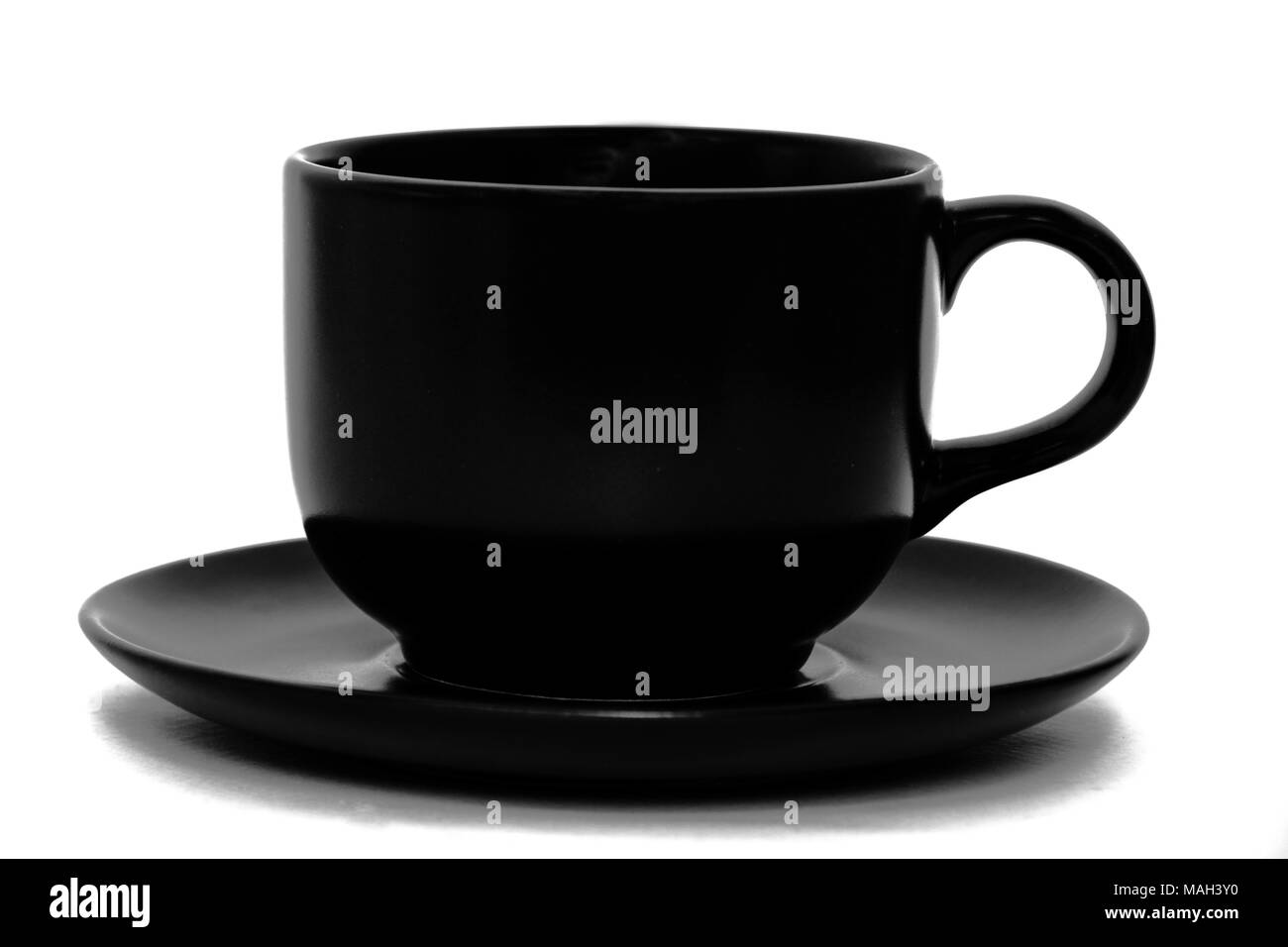 black cup isolated on white background Stock Photo - Alamy