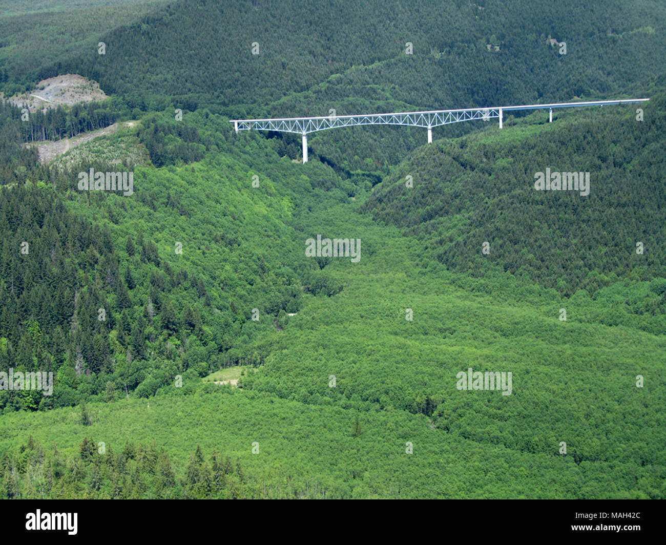 Hoffstadt Bridge at Mt St Helens NM in WA Stock Photo - Alamy