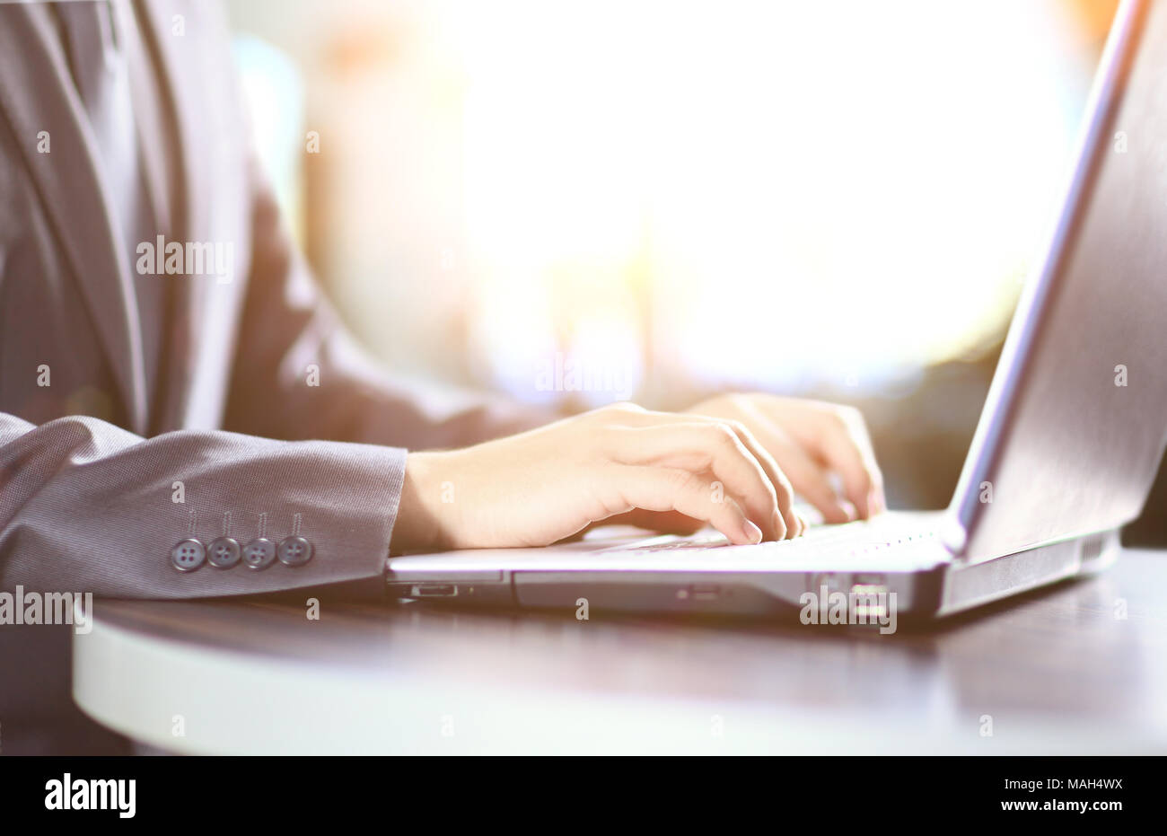 Close up businessman typing keyboard hi-res stock photography and ...
