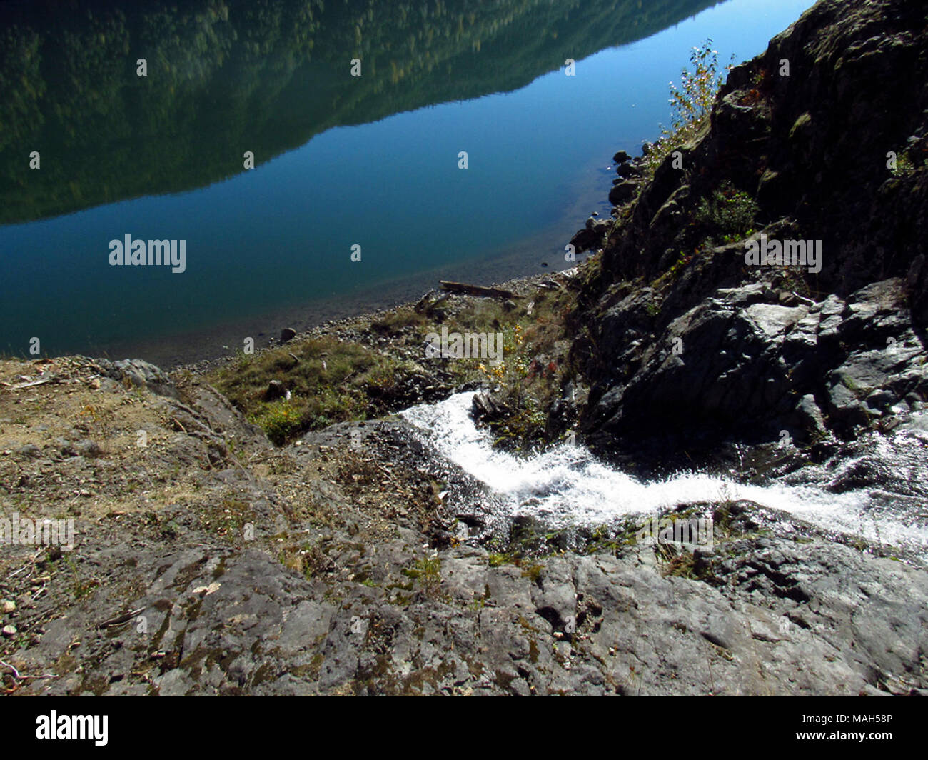 Coldwater Lake Loop Trail in WA Stock Photo - Alamy